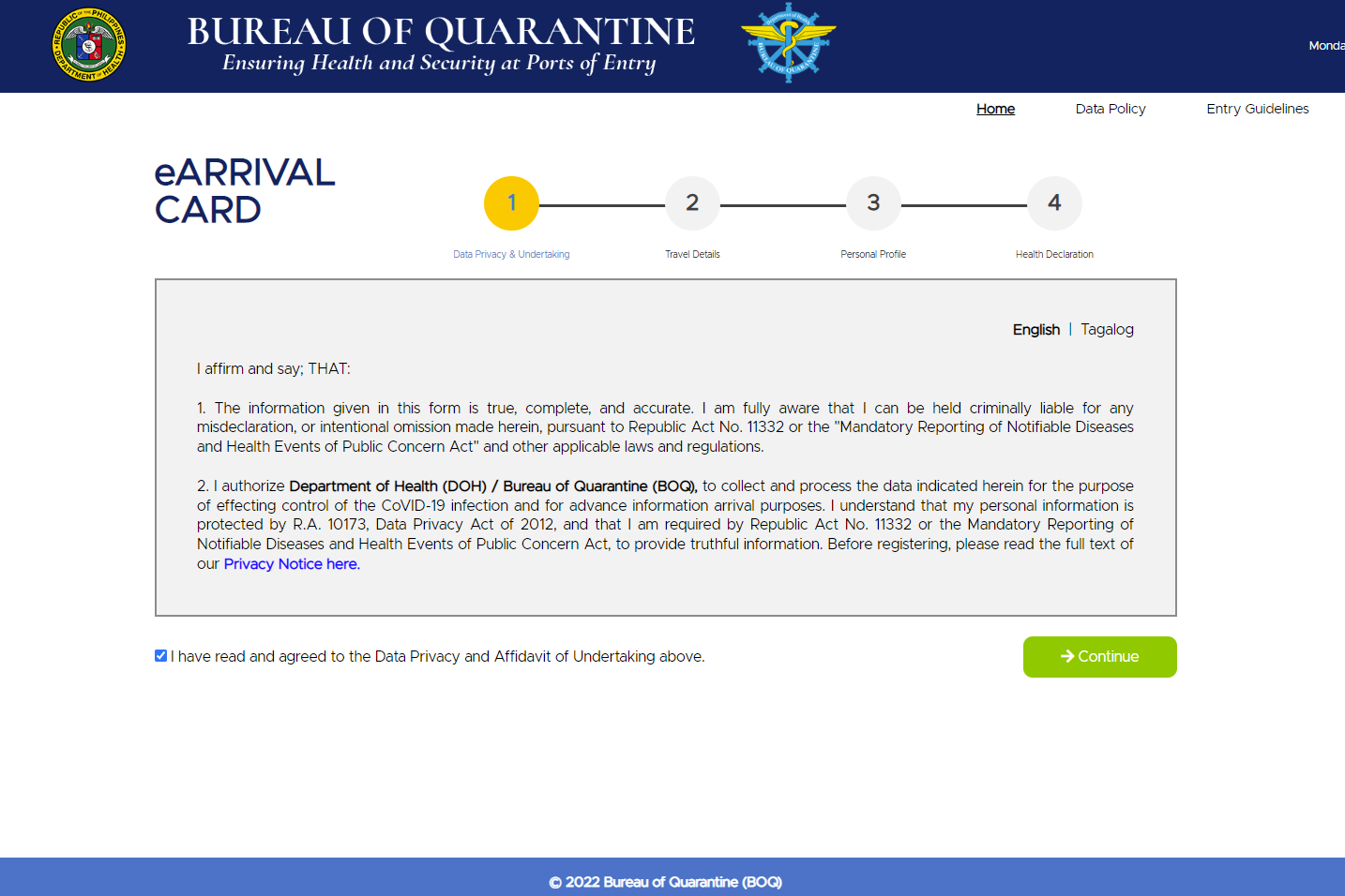 フィリピン入国時の必須手続き、eARRIVAL CARDの登録方法解説